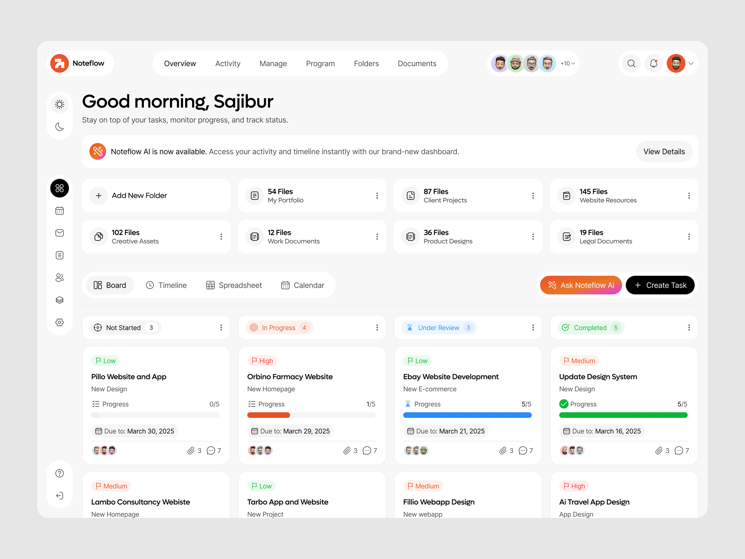 Project Management Dashboard (1) by Sajibur Rahman | Layers